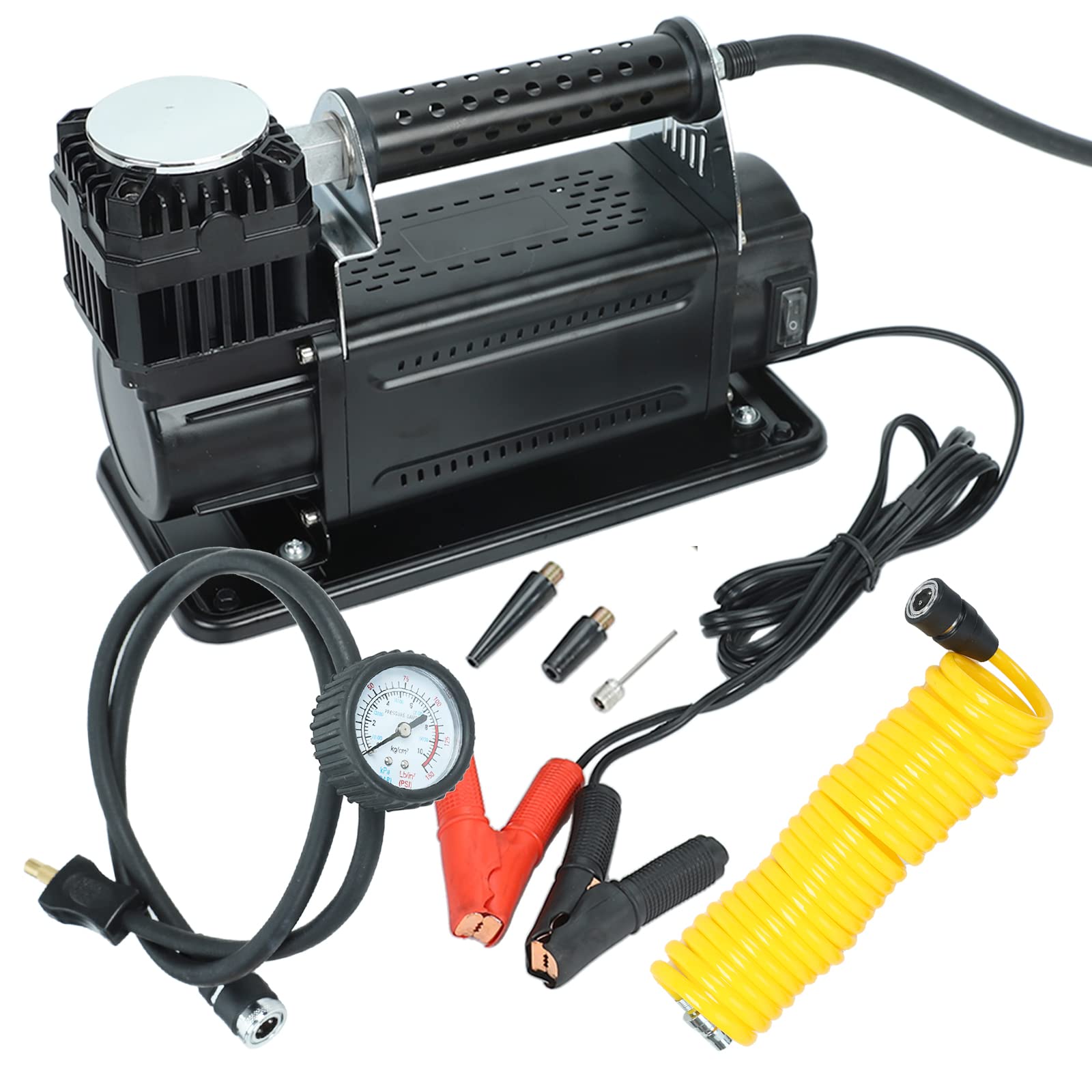 5.65 CFM Universal Air Compressor, 12v Car Truck Tires Inflator Heavy ...