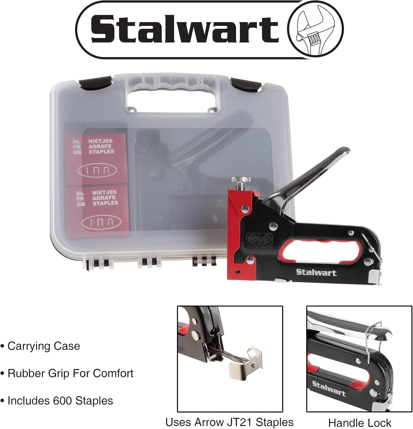 Stalwart – 75-ST6063 Light Duty Staple Gun Kit- Stapler for Upholstery ...