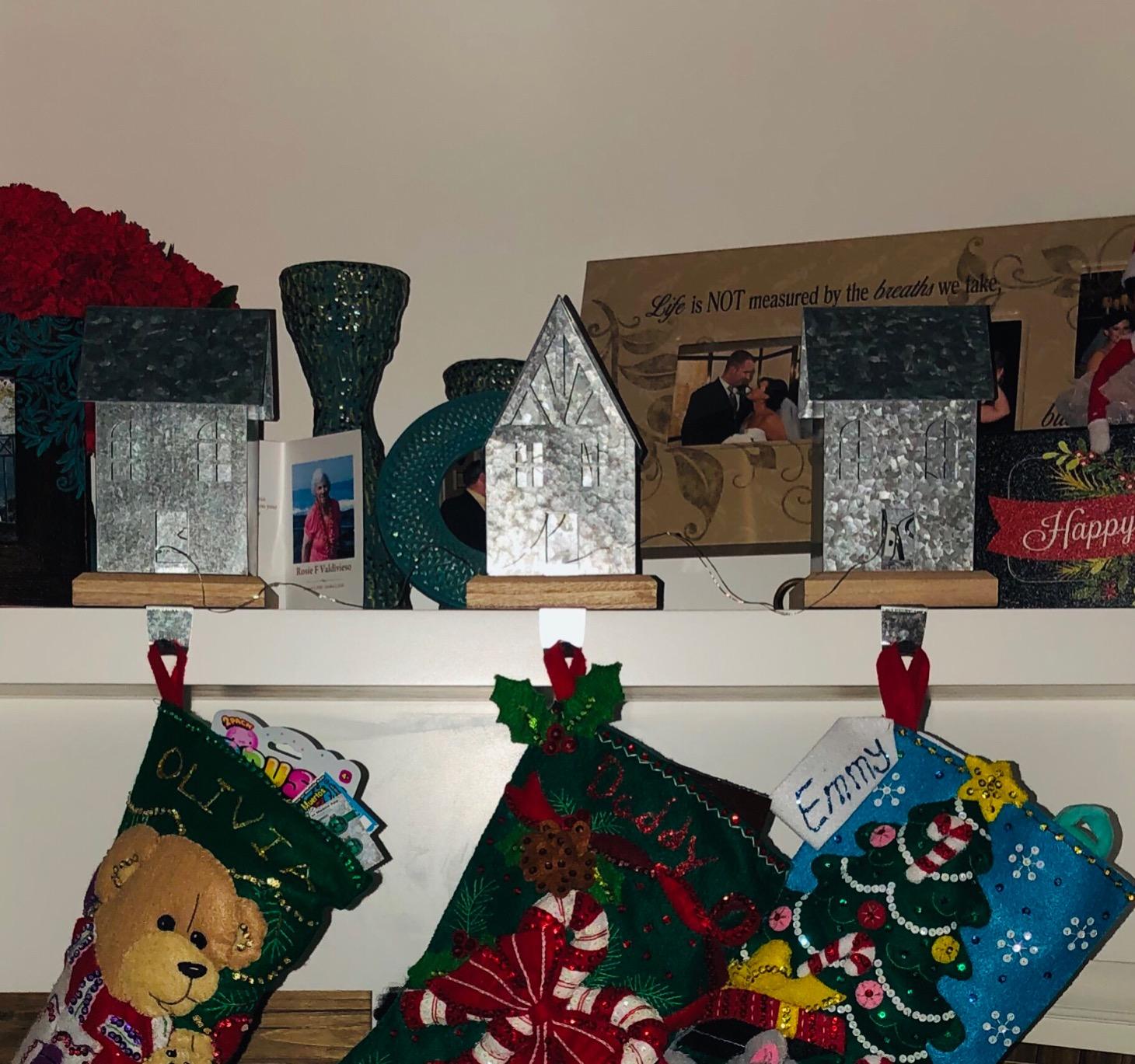 Amazon.com: FORUP House Christmas Stocking Holder : Home & Kitchen