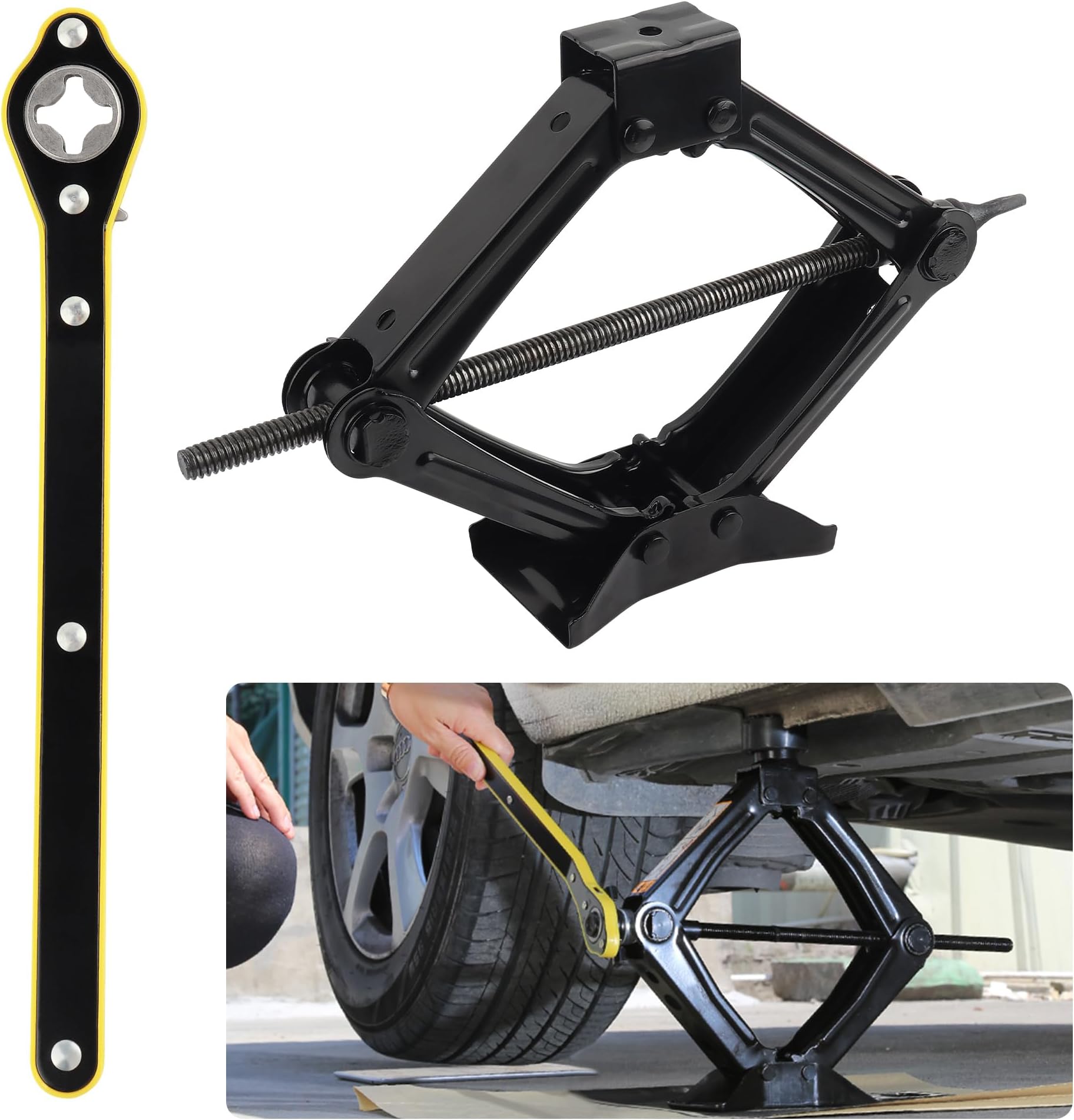 Amazon.com: Scissor Jack for Car, Portable Tire Changing Kit with ...