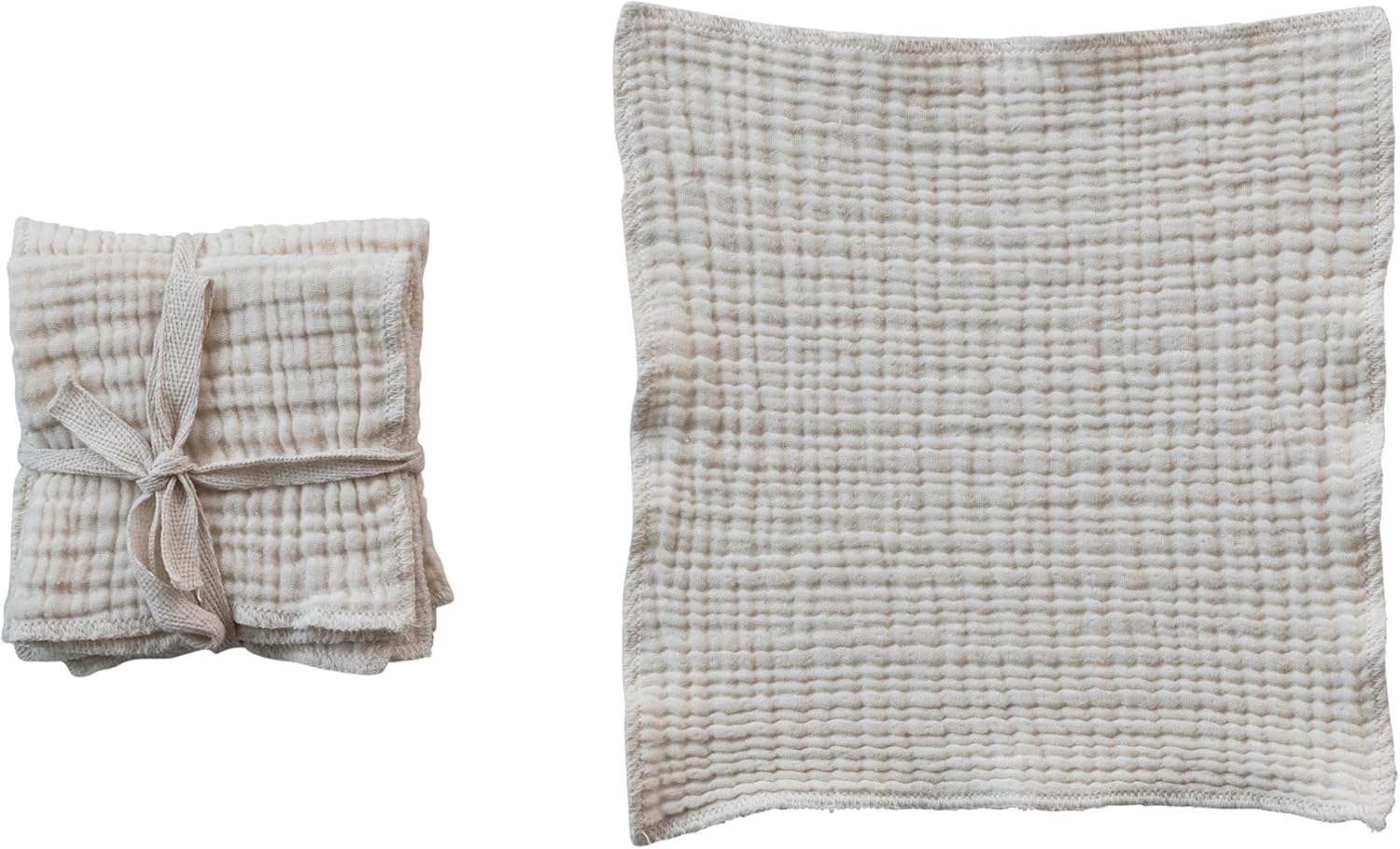 Amazon.com: Creative Co-Op Cotton Double Cloth Square Dish Cloths ...