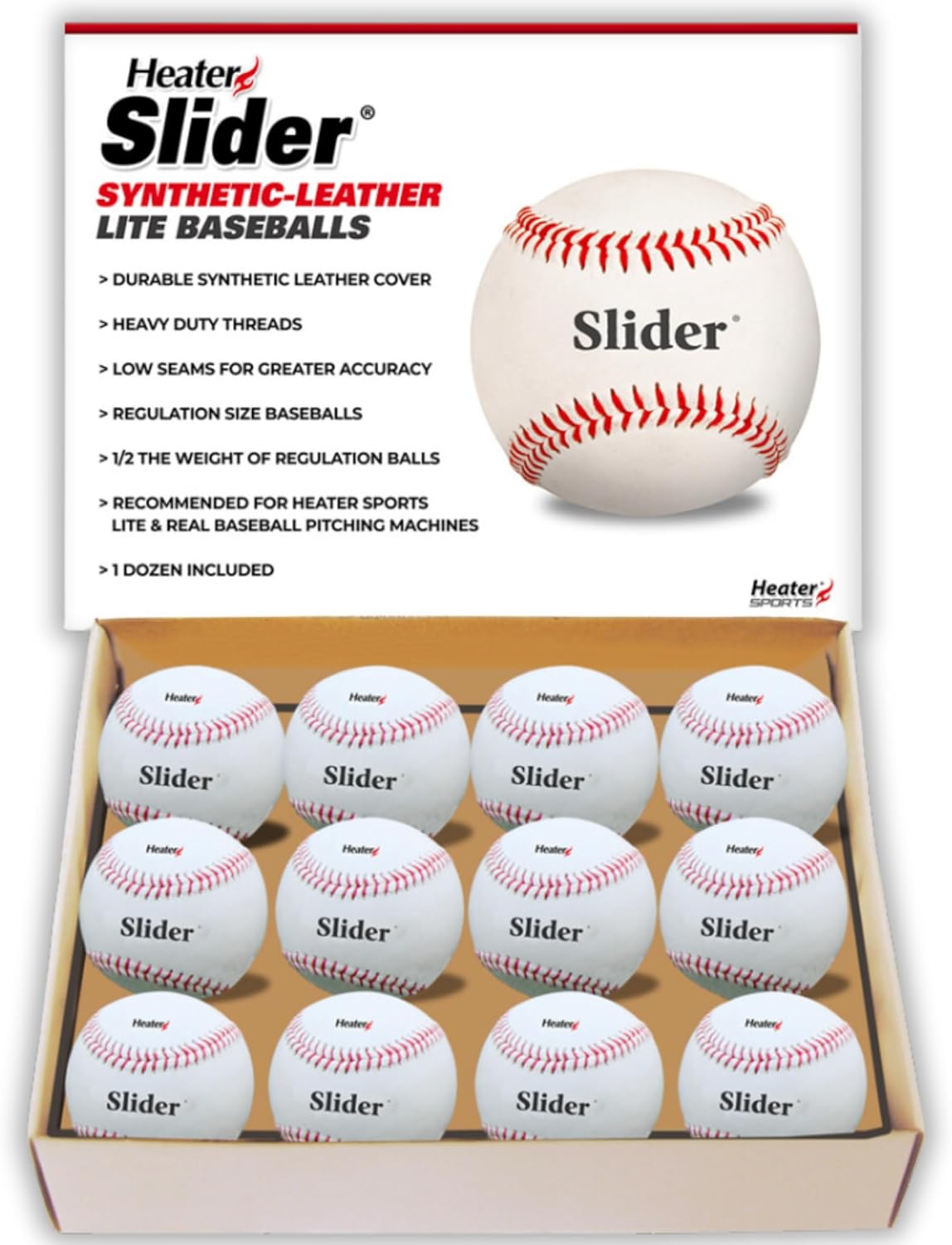 Trend Sports Slider Lite Synthetic Leather Pitching Machine Baseballs ...