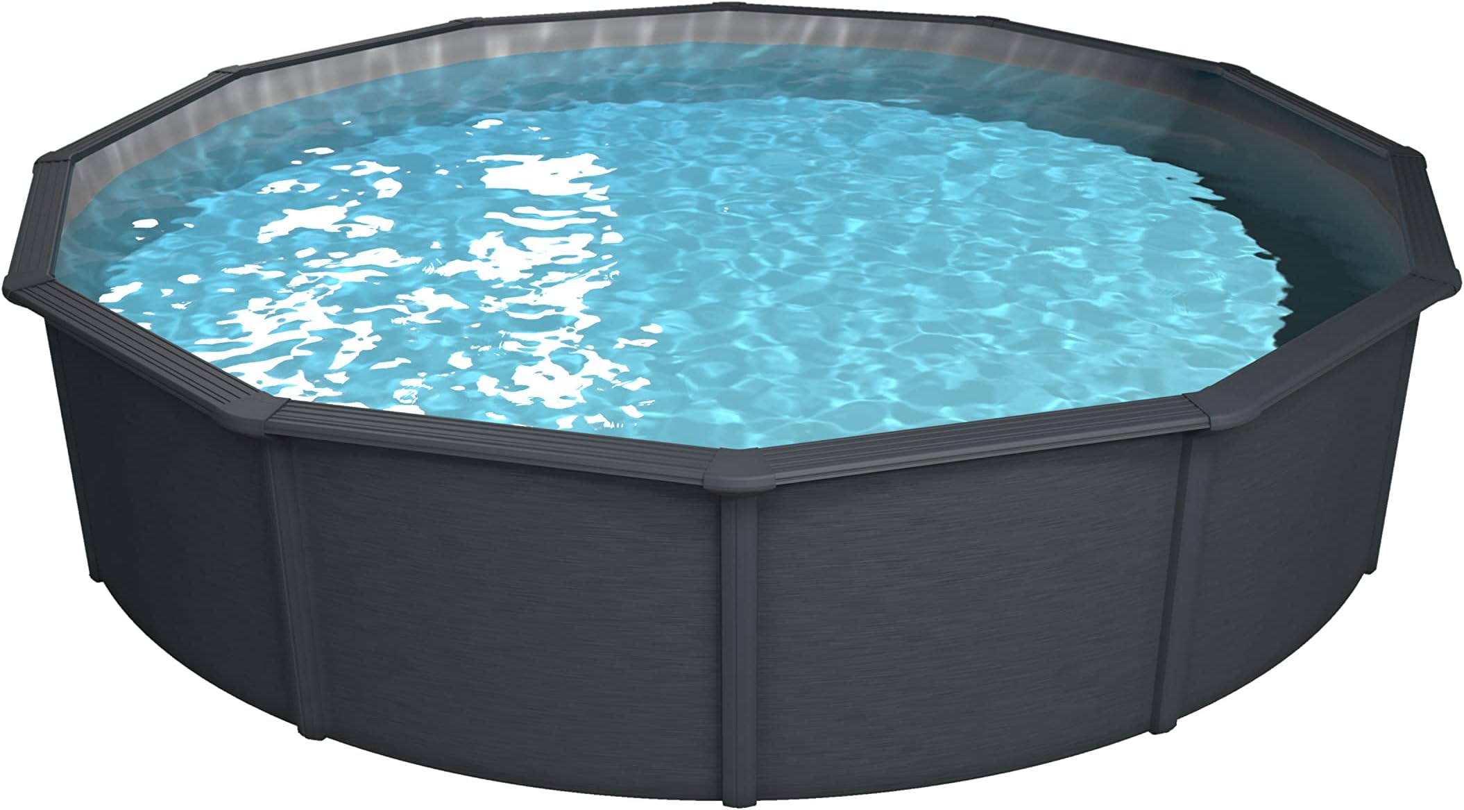 Intex Graphite Gray Panel Pool Set, blau/grau, 478 x 478 x 124 cm, 16 ...