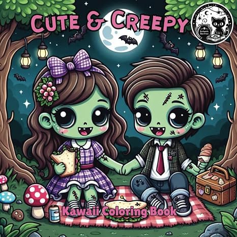 Cute & Creepy Kawaii Coloring Book for Kids, Teens, and Adults: Spooky ...