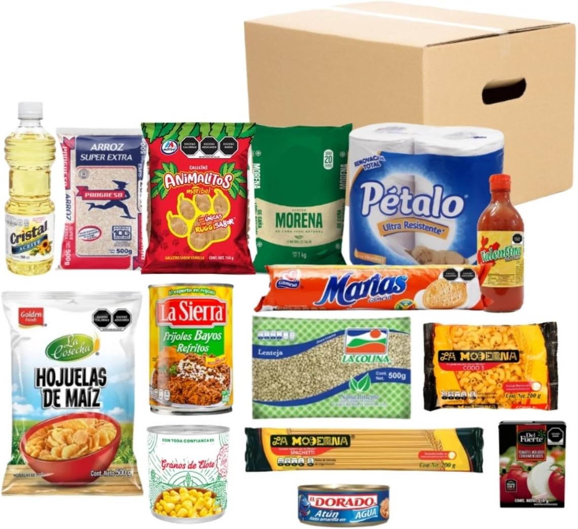 Despensa Básica Empresarial 15 Alimentos Económica : Amazon.com.mx ...