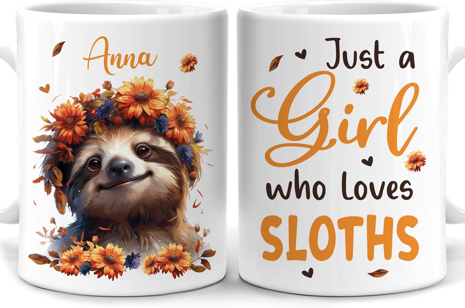 Amazon.com: Hyturtle Personalized Cute Sloth Coffee Mug - Gift For ...