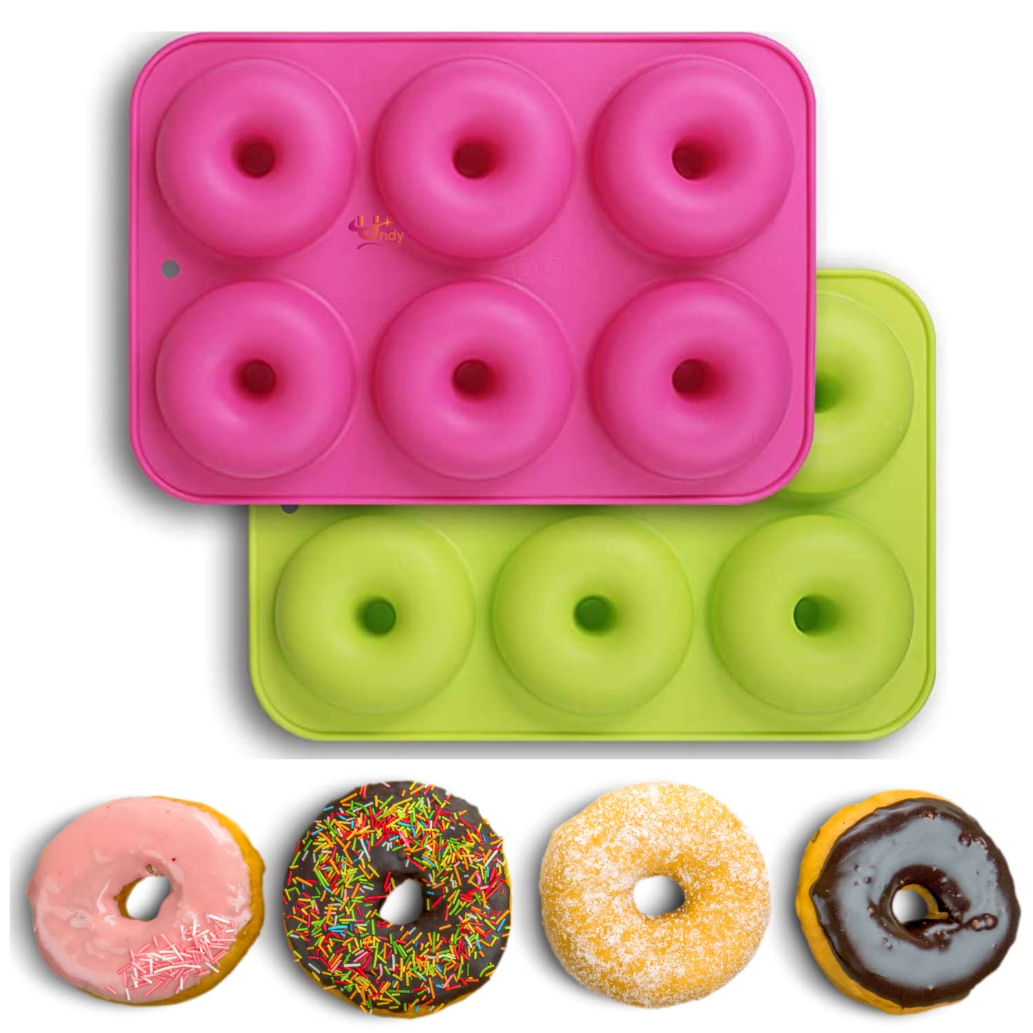 Undy Premium Donut Mould, 6 Cavity Donut Making Silicone Mold, Doughnut ...
