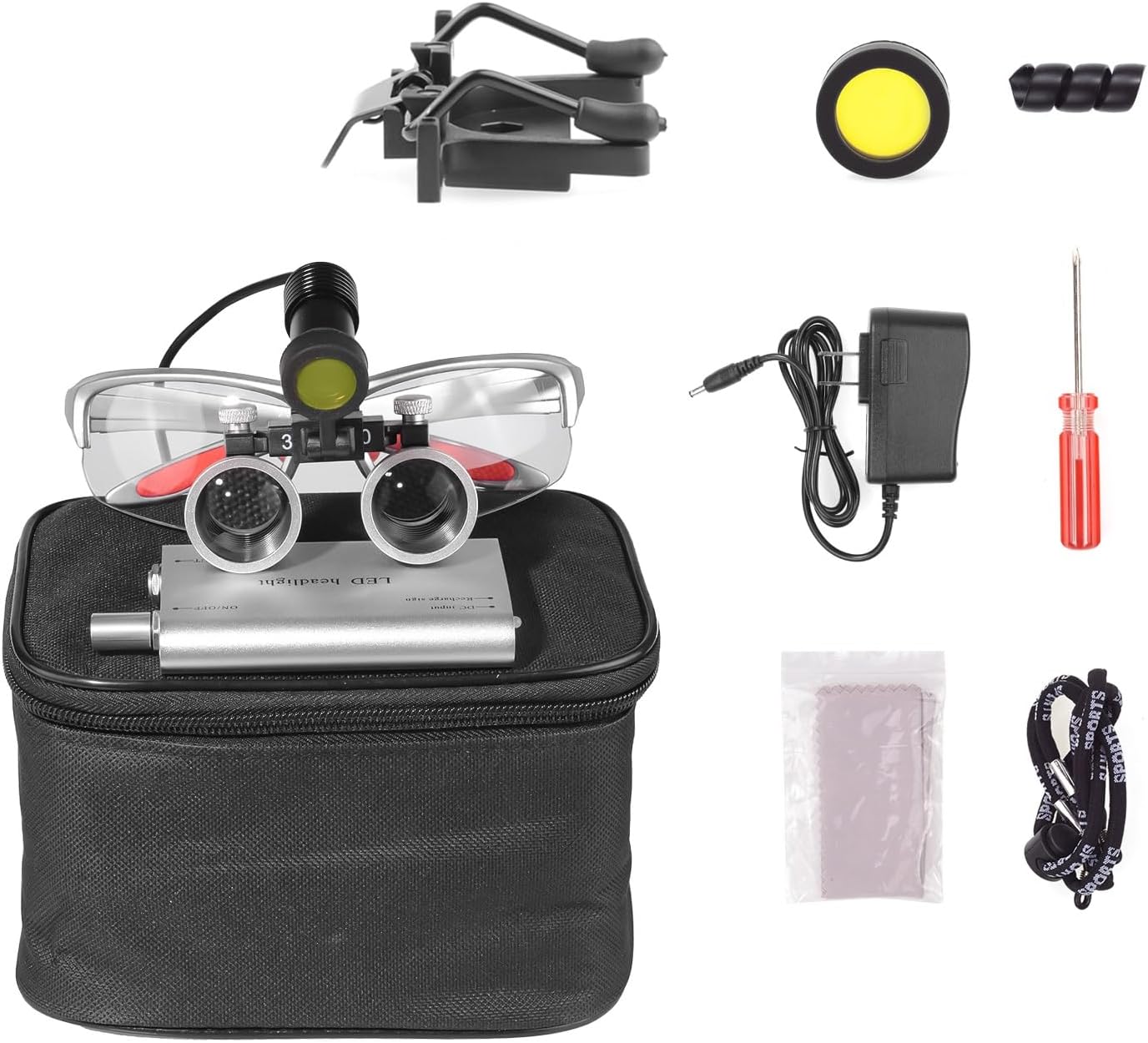Amazon.com: ORILAO 5W Adjustable LED Headlight with Loupes 3.5X ...