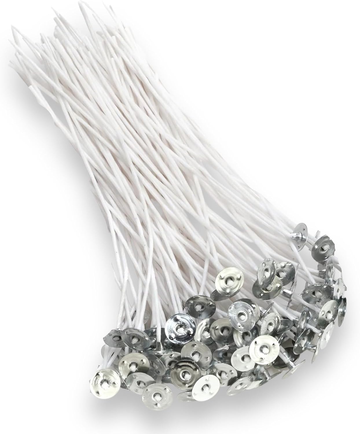 Amazon.com: 100pcs Wicks for Soy Candles, 6 inch Pre-Waxed Candle Wick ...