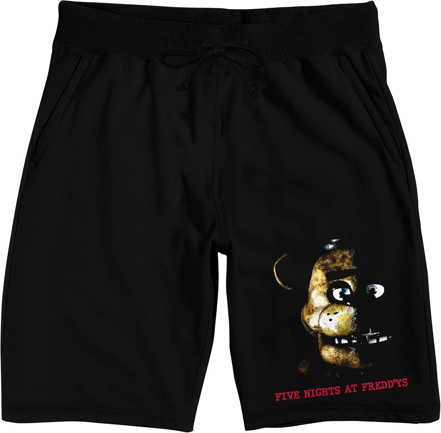 Five Nights At Freddy's Shadowy Freddy Fazbear Face Men's Black Sleep ...