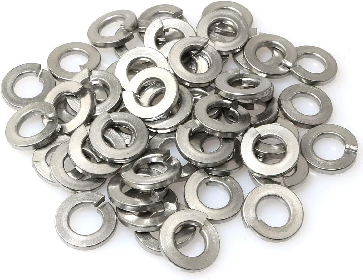 Amazon.com: PZRT 50pcs 1/4 Inch 304 Stainless Steel Spring Washer Split ...