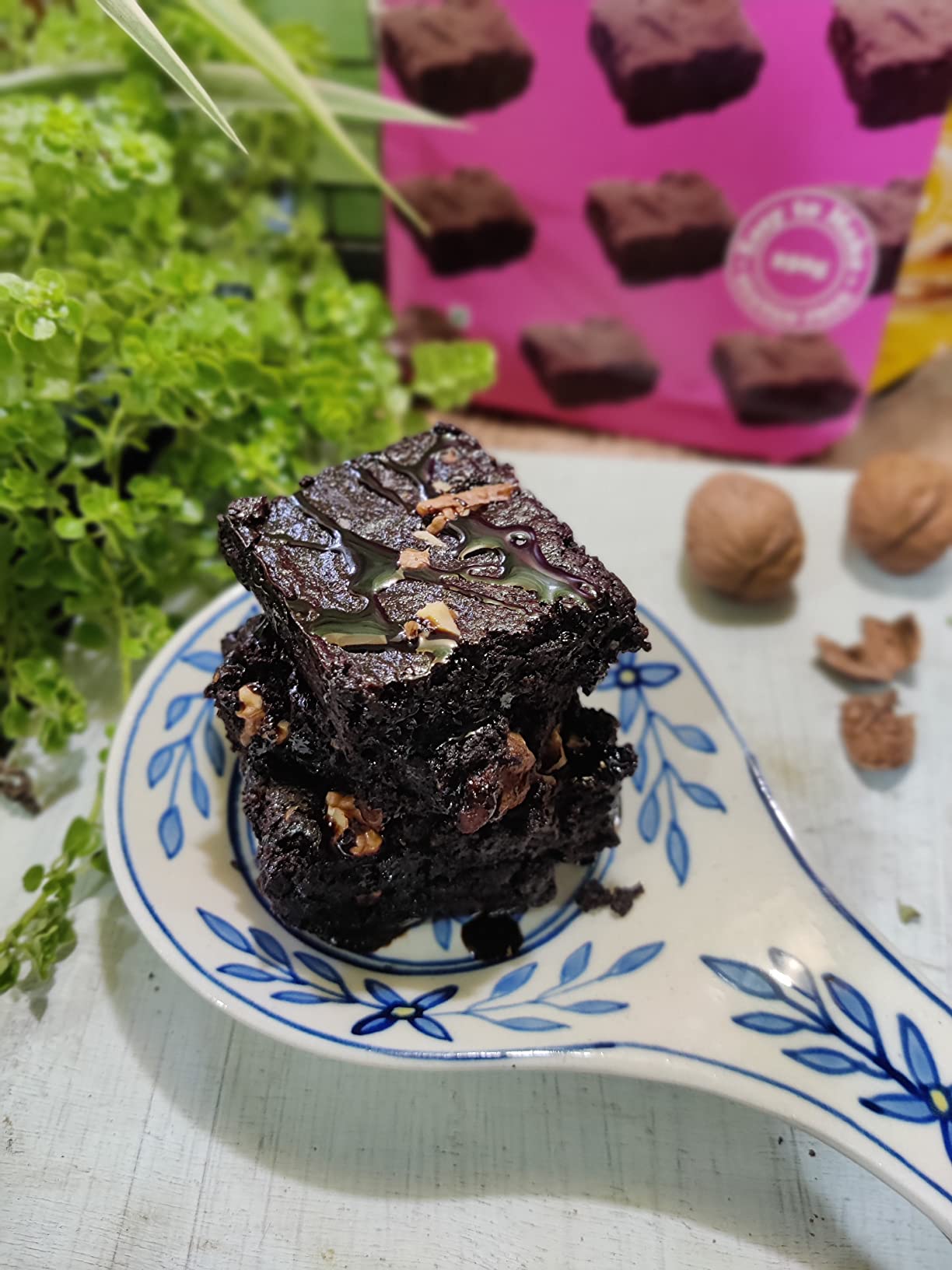 Happy Karma Cocoa & Almond Flour Brownie Mix | Instant Cake Premix ...