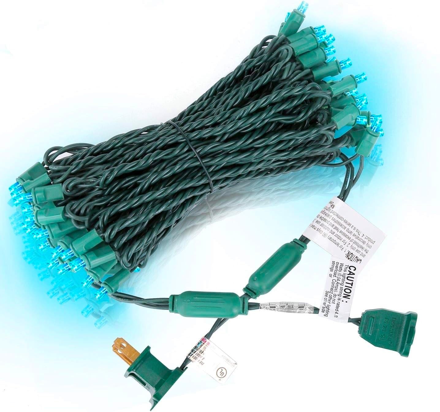 AIDDOMM 50 Counts Aqua LED Christmas Lights - 25ft 5mm String Lights ...