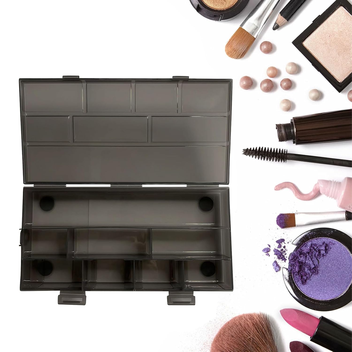 Amazon.com: ANOHUYHO 8 Compartments Hair Tie Organizer, Portable Hair ...
