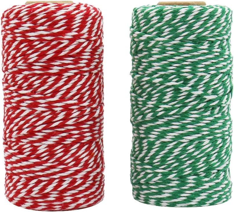 Amazon.com: Tenn Well Bakers Twine, 656 Feet 2 Rolls Christmas Twine ...