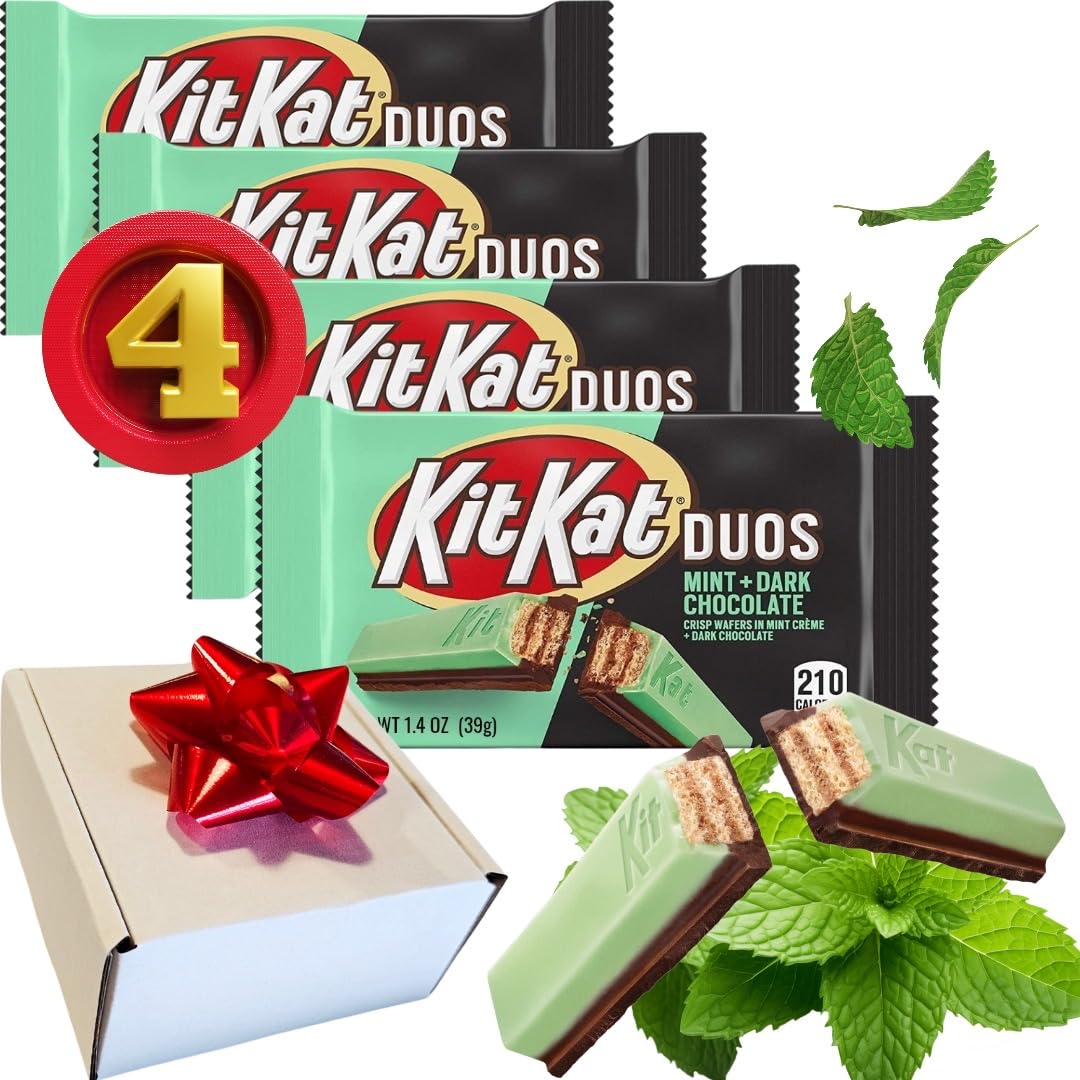 Amazon.com : (PACK OF 4) Kit Kat Mint Dark Chocolate Candy Bars - 1.4oz ...