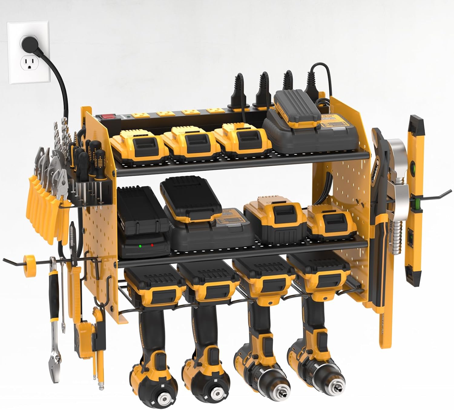 Amazon.com: CRST Power Tool Organizer Wall Mount with Charging Station ...