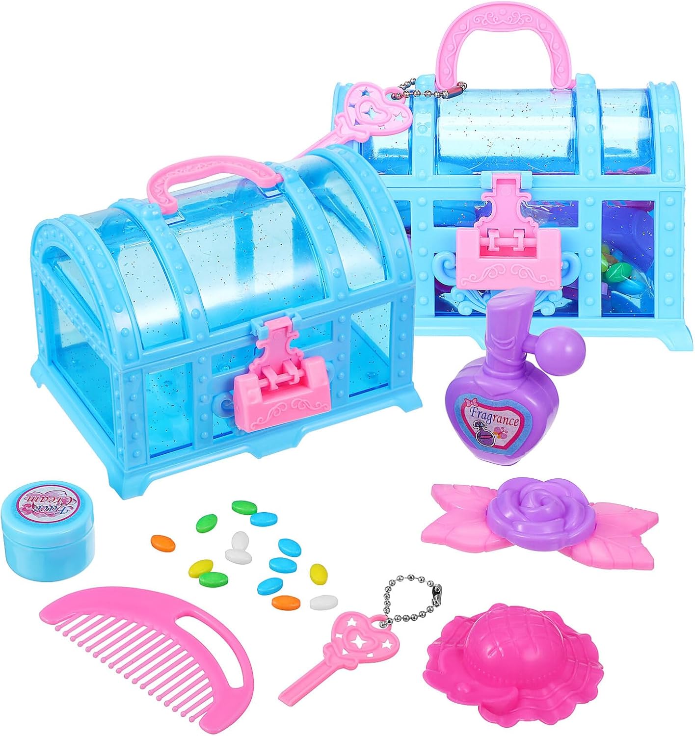 Amazon.com: Alipis Little Girl Treasure Box Kids Jewelry Pretend ...