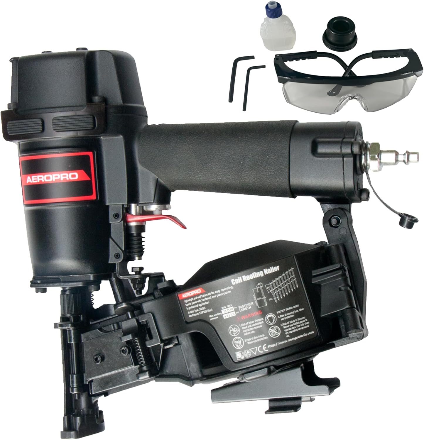 AeroPro CN45N Professional Roofing Nailer, 15 Degree Roofing Nail Gun ...