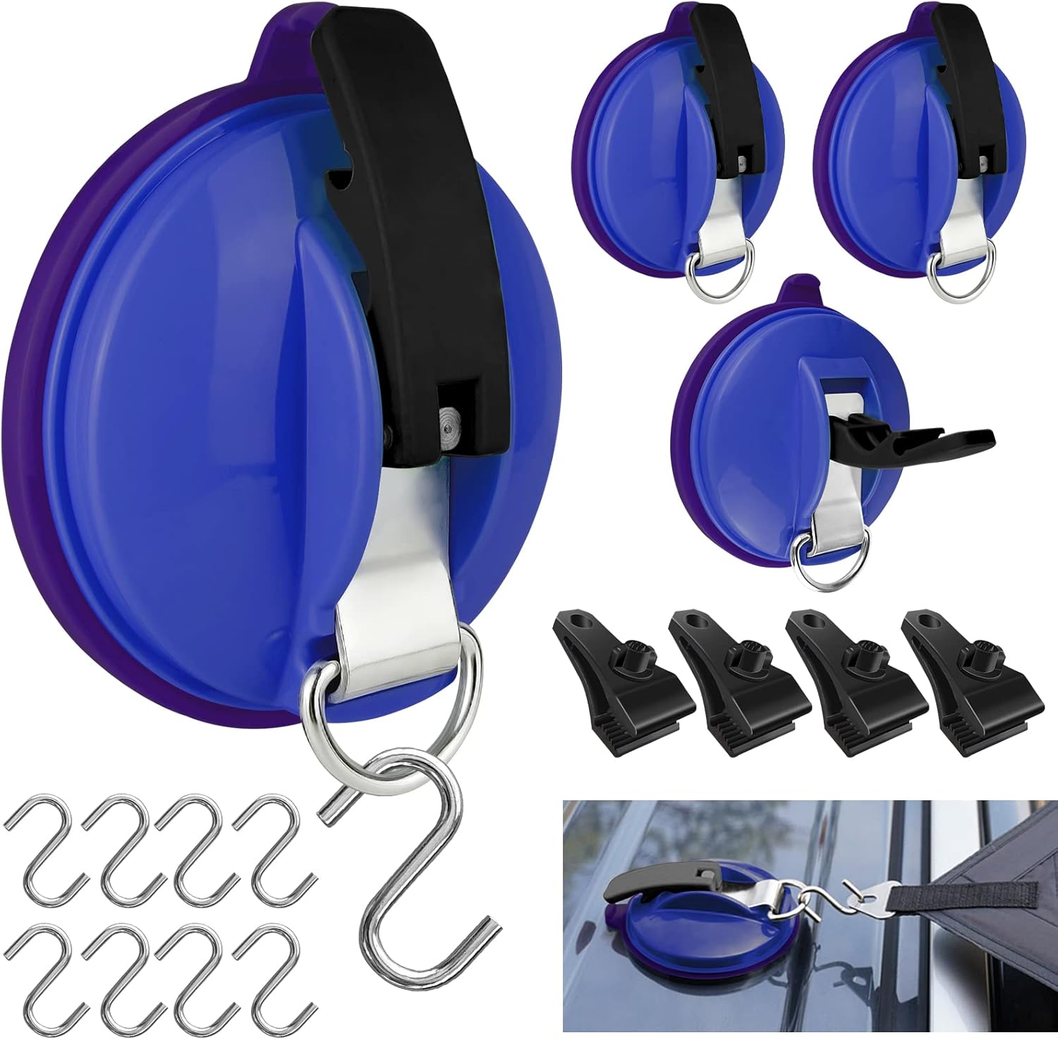 Amazon.com: UPGRADE-4PCS Heavy Duty Suction Cups Anchor Camping,Vacuum ...