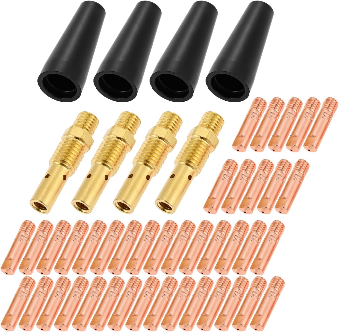 48 Pcs Flux Core Gasless Nozzle Tips Kit KP1939-1, 0.035" (0.9mm) Flux ...