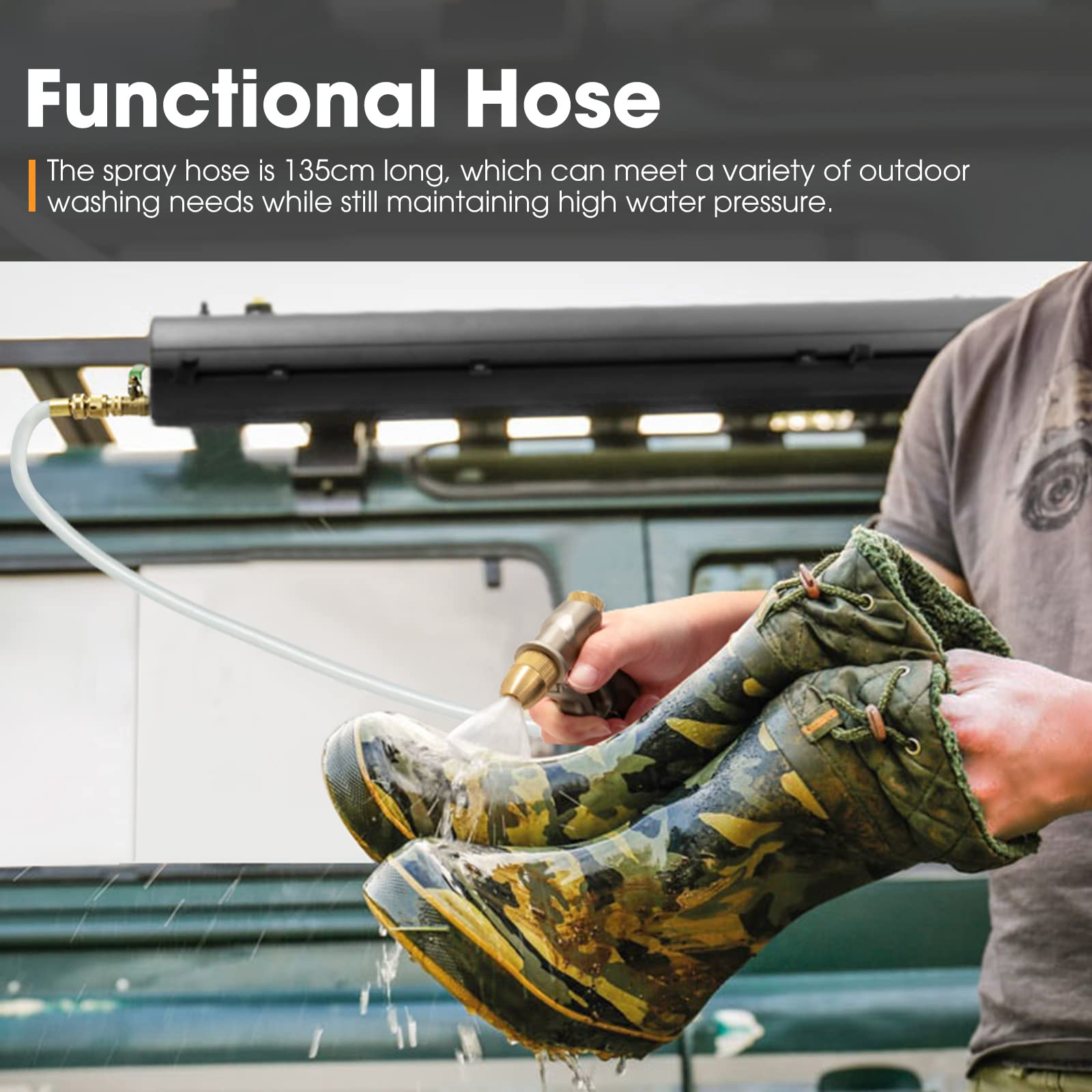 Snapklik.com : Pressurized Water Tank 8 Gallon, Portable Camping Shower ...