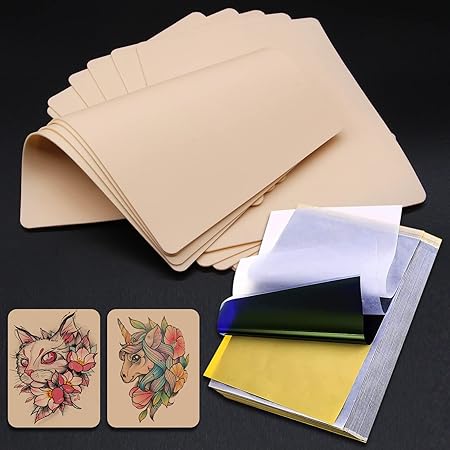 Amazon.com: Tattoo Practice Skins with Transfer Paper - Autdor 40Pcs ...