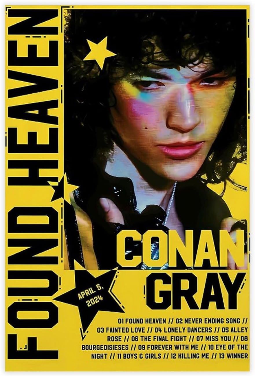 Amazon.com: NKLGTRC Conan Gray Posters For Room Aesthetic Canvas Poster ...