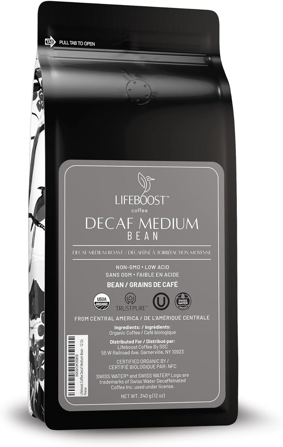 Lifeboost Medium Decaf Coffee Whole Bean - Low Acid Single Origin USDA ...