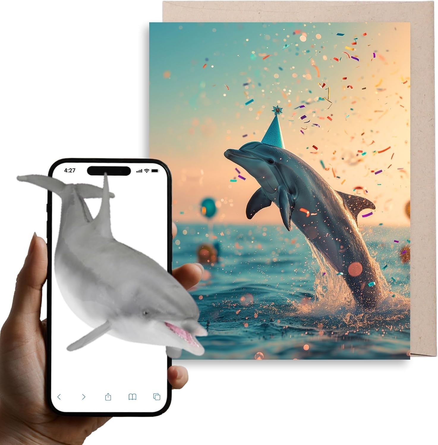 Amazon.com : Magic Greetings - 3D Dolphin Birthday Card - 3D ...