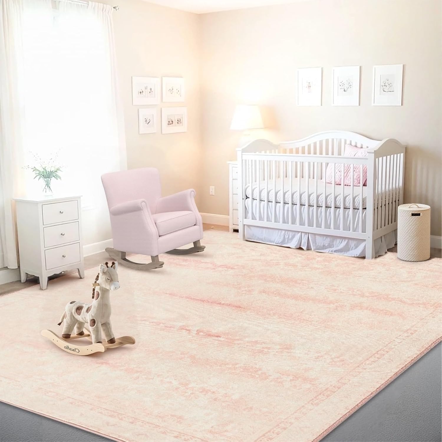 Amazon.com: Istana 9x12 Area Rug - Pink 9 x 12 Area Rugs for Living ...