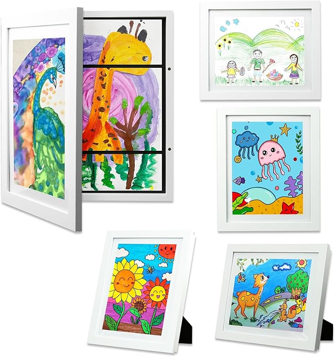 Amazon.com: Layway Art Frames with Stand for Kids Artwork,Front Opening ...
