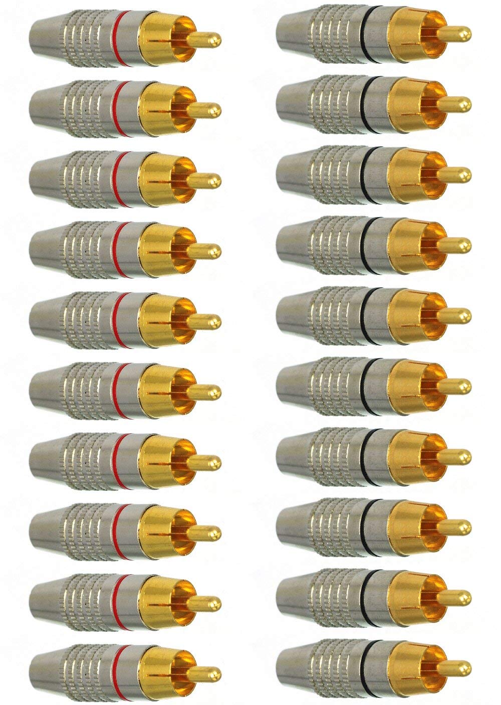 Amazon.com: EEEKit 20Pack RCA Male Plug Solder, Gold Audio Video ...