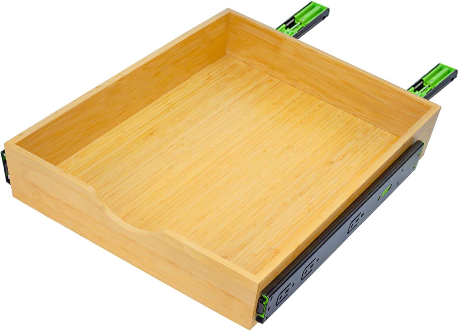 Amazon.com: MinBoo Bamboo Pull Out Drawers For Cabinets 14" W x 21" D ...