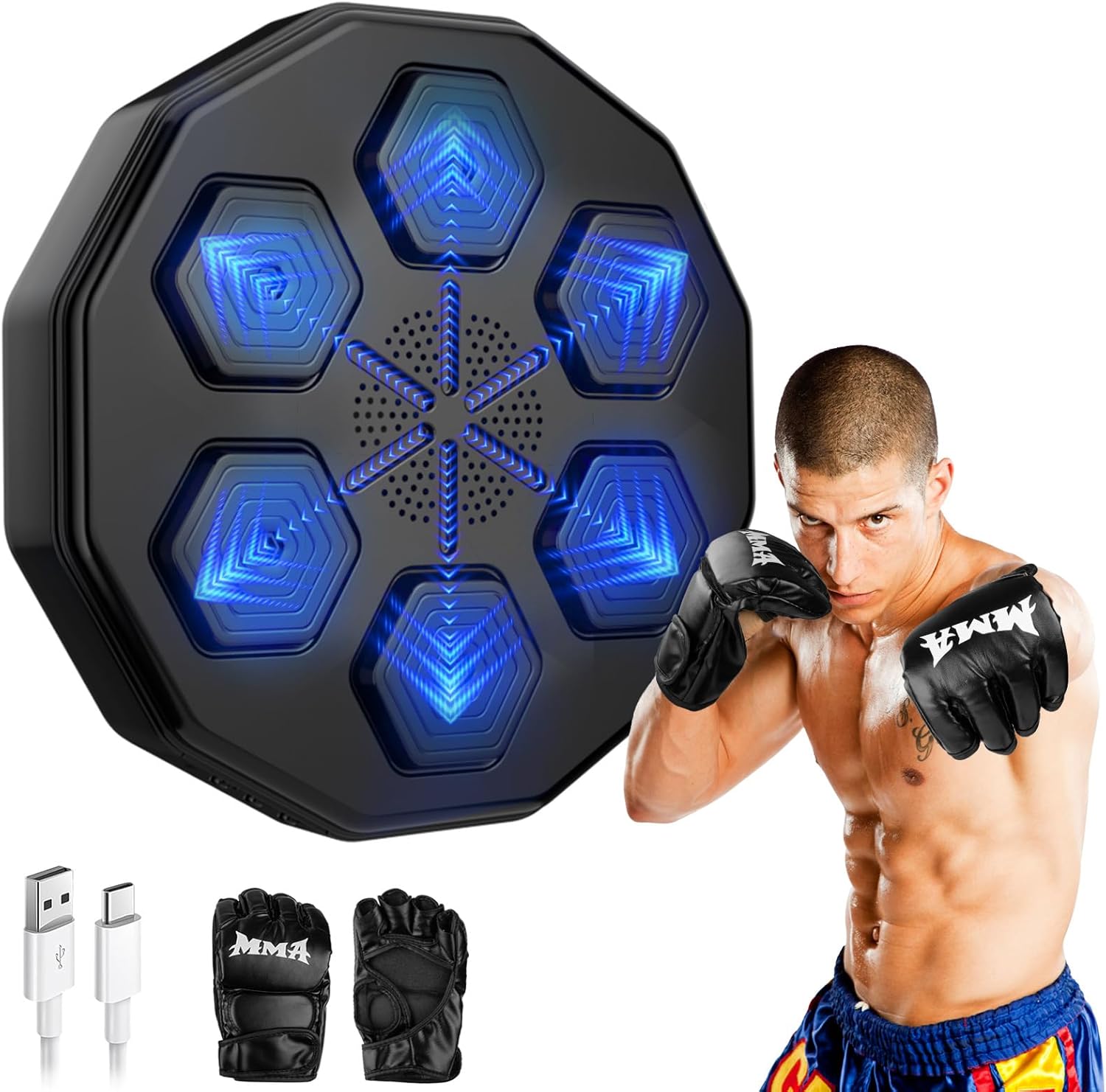 MSSAYA Boxing Machine Music Smart Bluetooth Boxing Machine Wall Mounted ...
