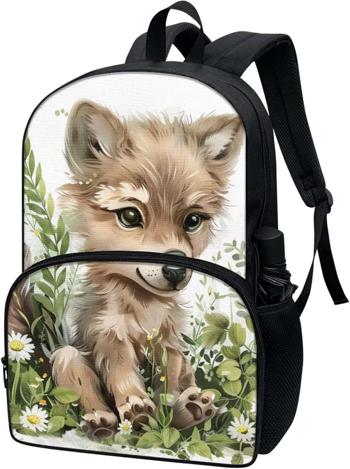 Amazon.com | SYtrade Grey Wolf Anime Kids School Backpack Aesthetic ...