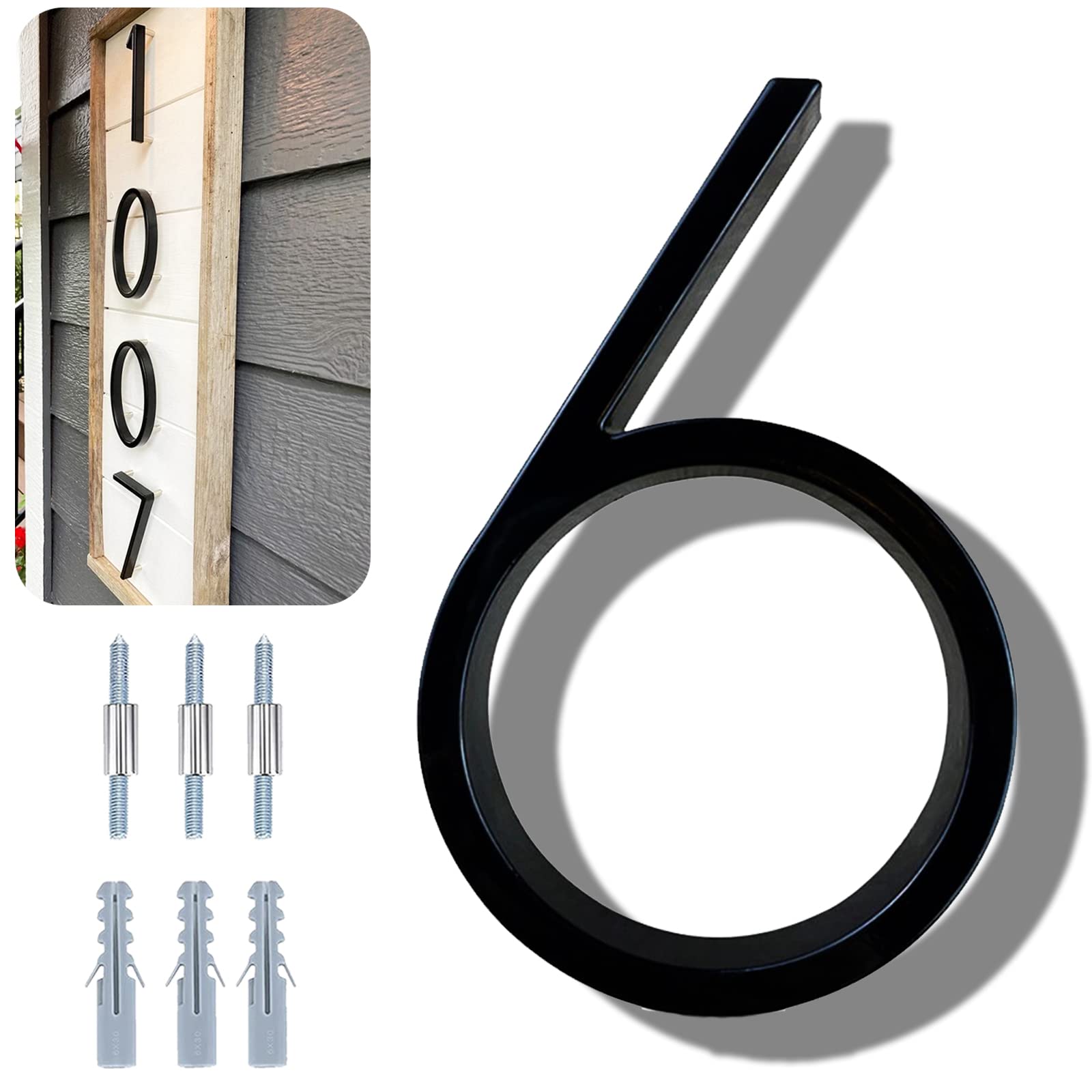 Amazon.com: 5 Inch Floating House Number for Outside,Maximum Rust ...