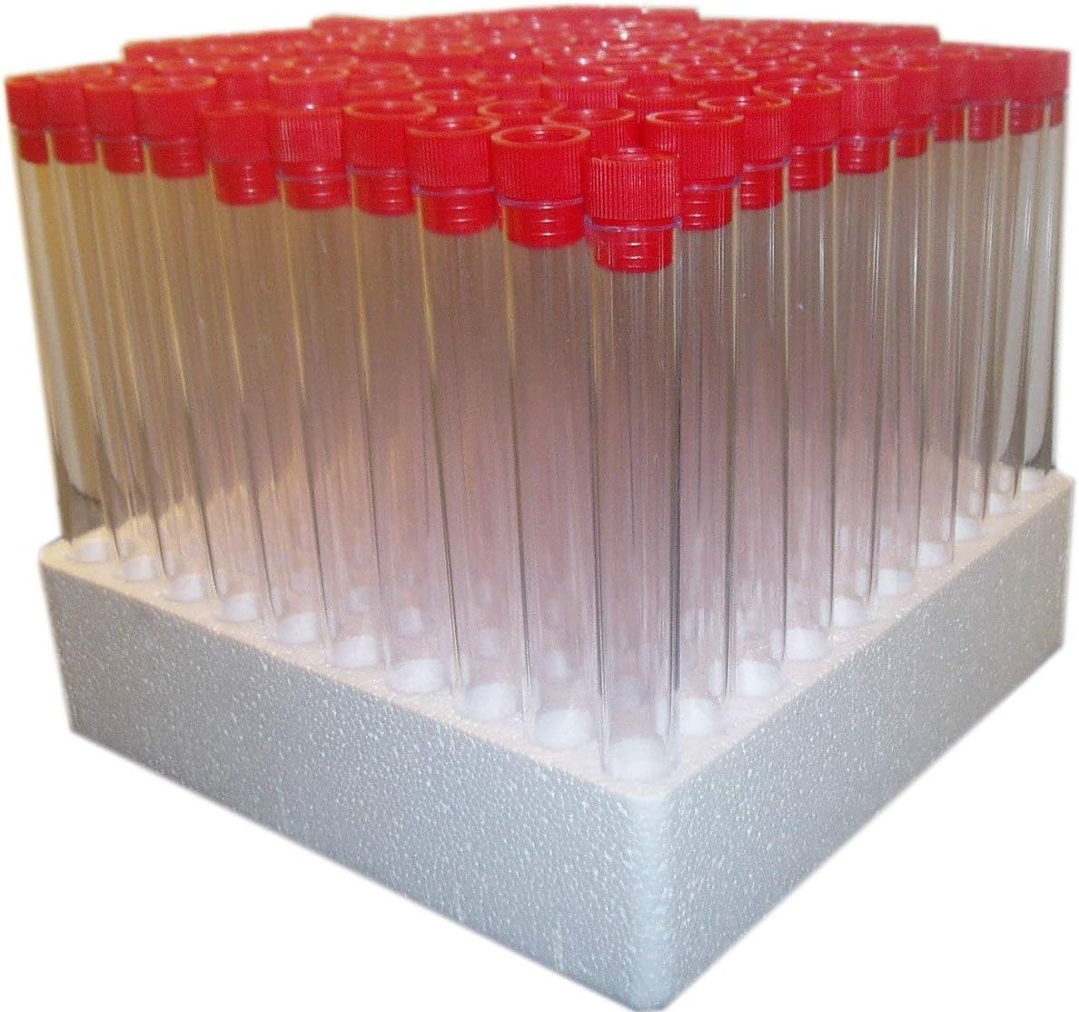 Amazon.com: 100 x 6 Inch Test Tubes with Tops (Red) : Industrial ...