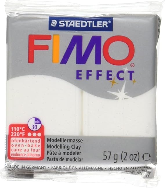 Amazon.com: Staedtler Fimo Effect Polymer Clay 2oz, Glitter White