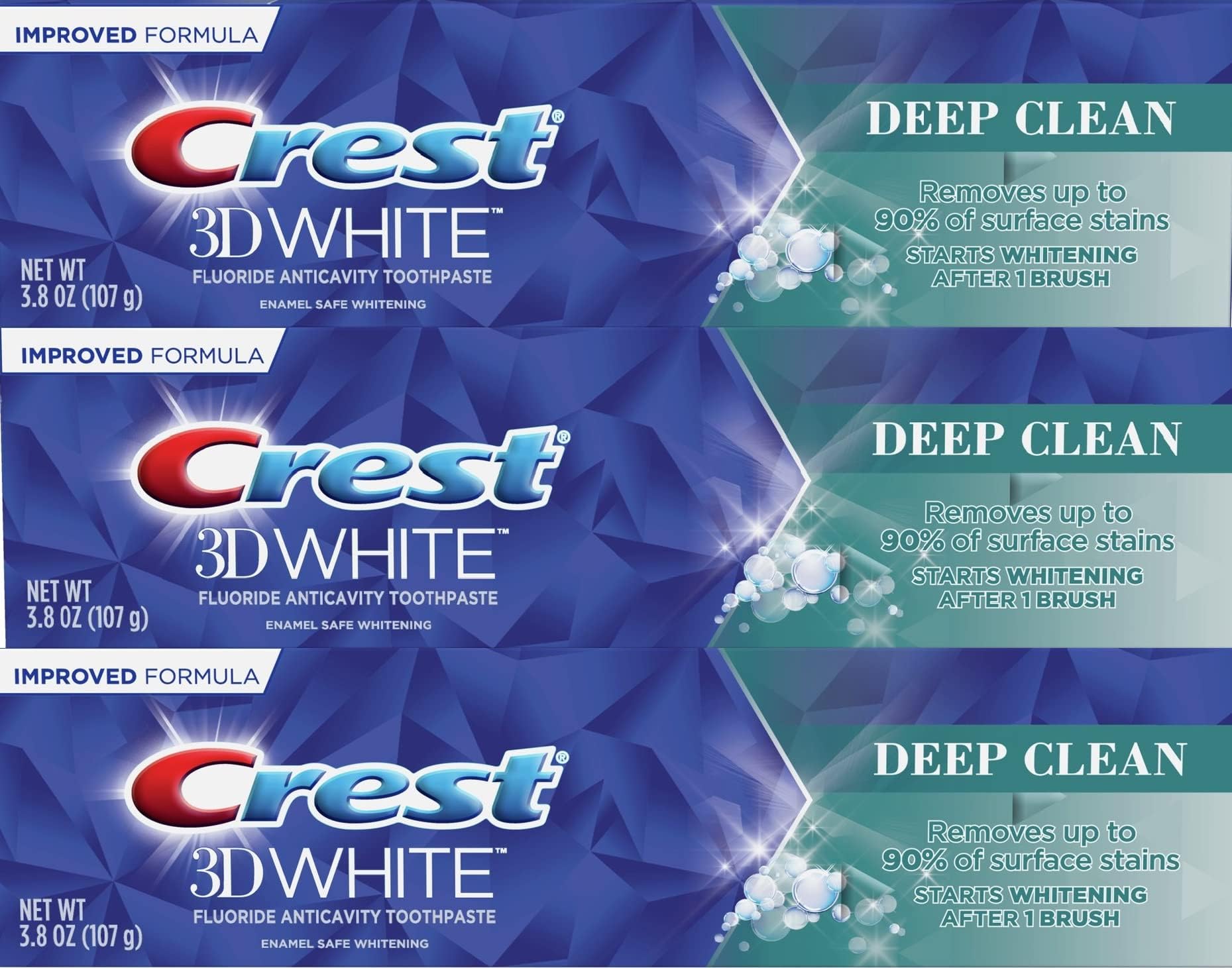 Amazon.com : Crest 3D White Toothpaste, Deep Clean, Enamel Safe ...