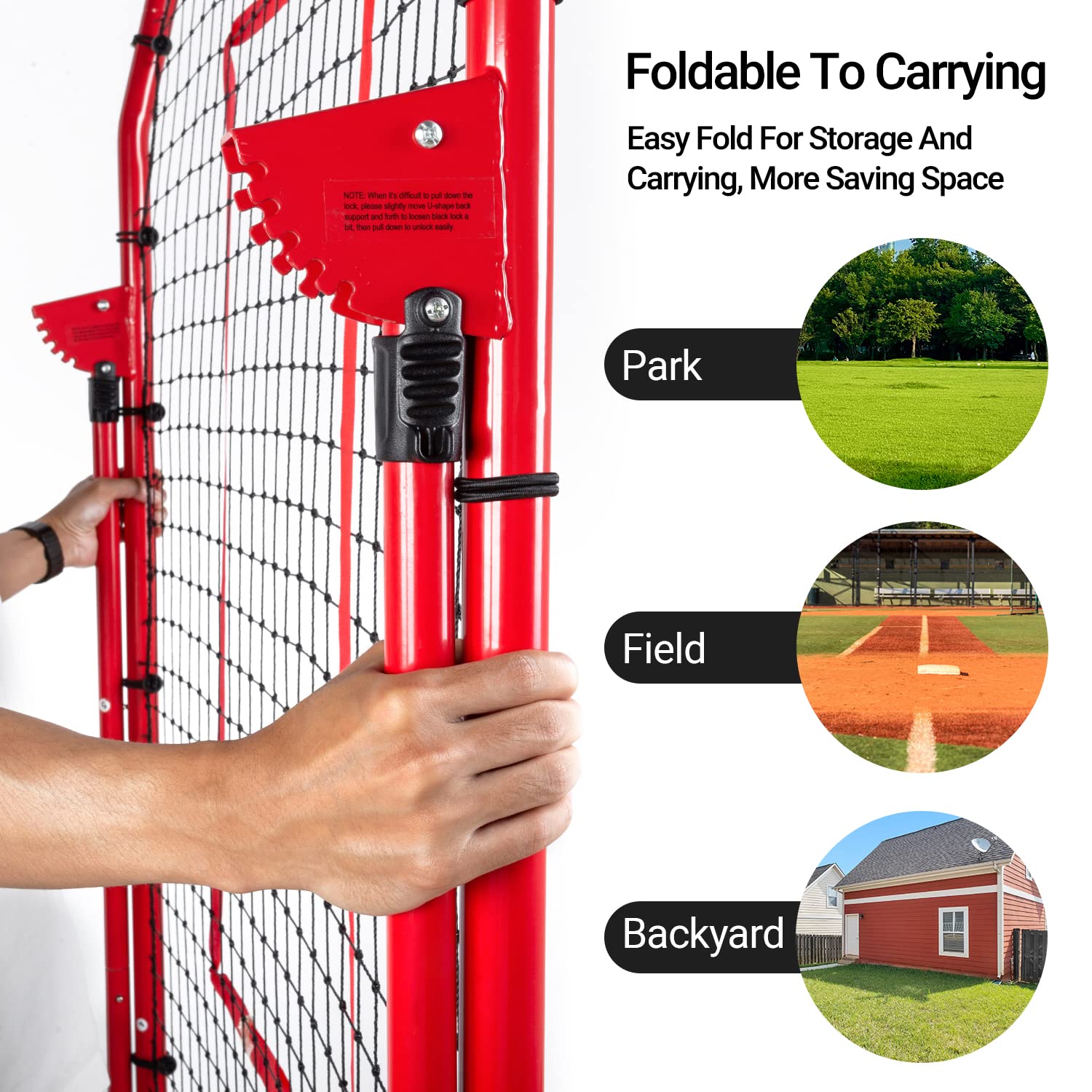 Bounce Back Net Baseball 6x4ft Baseball Rebounder Net - Adjustable ...
