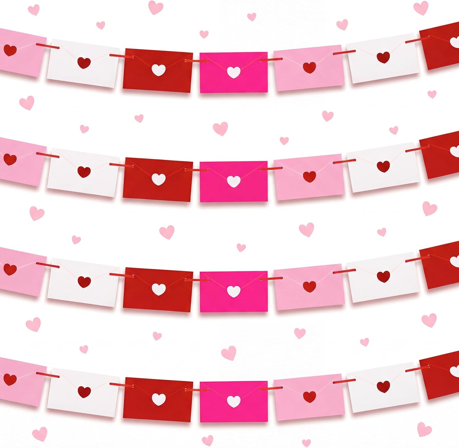 Amazon.com: Harloon 61 Pcs 33ft Valentines Day Envelope Decoration ...