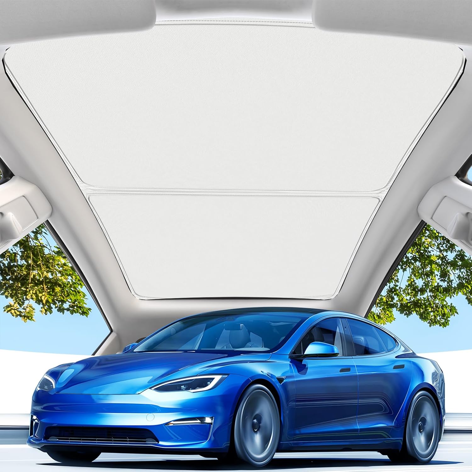 Model Y Roof Sunshade Wigoo 2025 Upgrade Tesla Model 3 Sunshade Roof ...