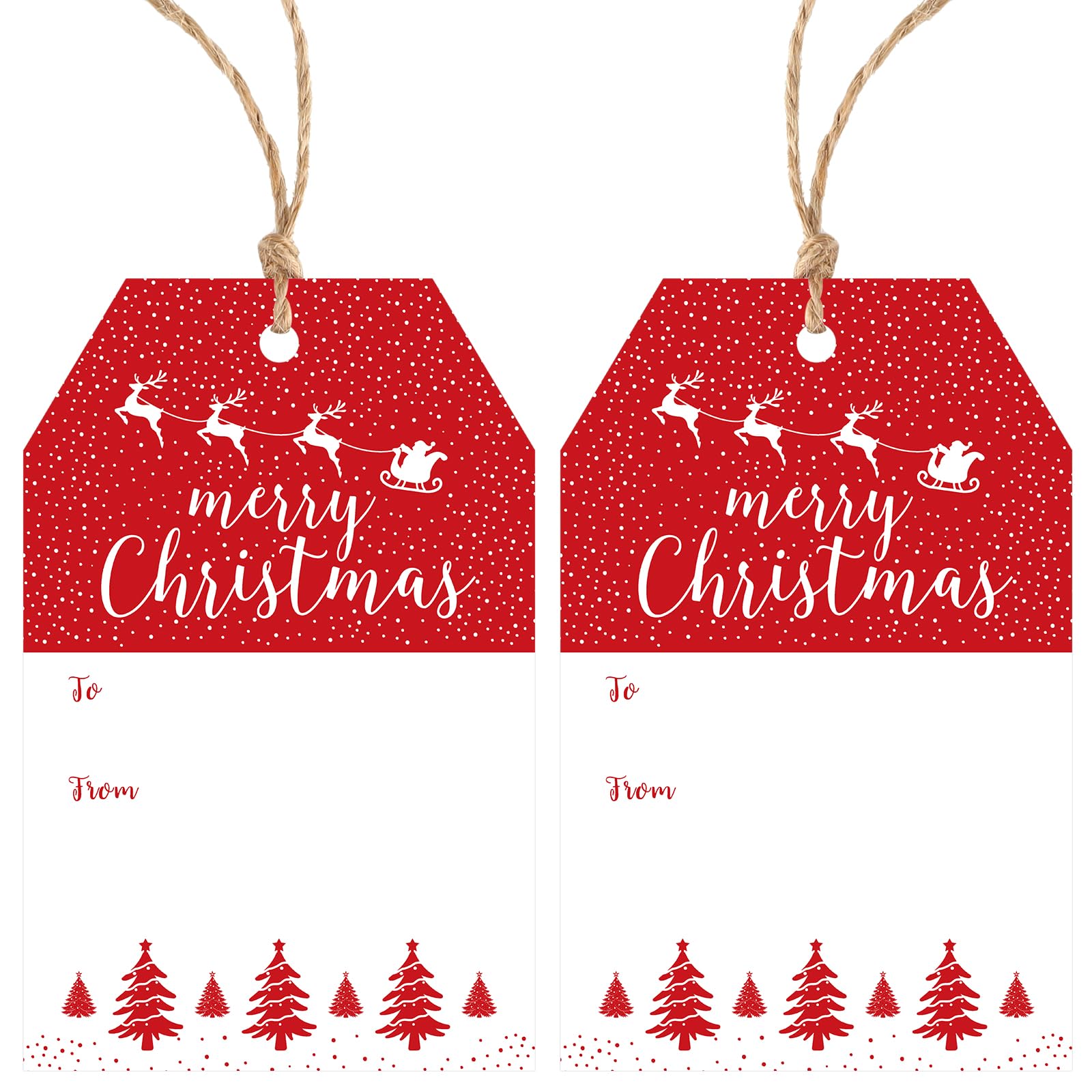 Amazon.com : Christmas Gift Tags Merry Christmas Gift Tags with String ...