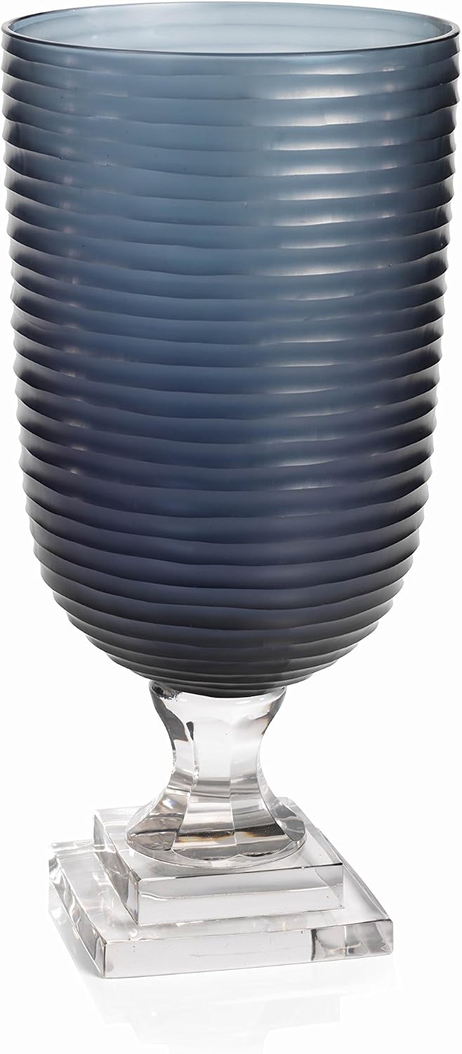 Amazon.com: "Parma Cut' 15" Tall Glass Vase / Hurricane : Home & Kitchen