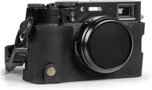 Amazon.com : MegaGear Ever Ready Genuine Leather Half Camera Case Compatible with Fujifilm ...