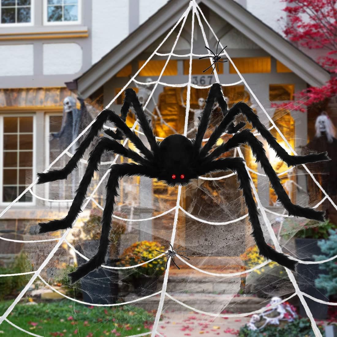 Amazon.com : Halloween Spider Decorations,Halloween Decor Set Outdoor ...