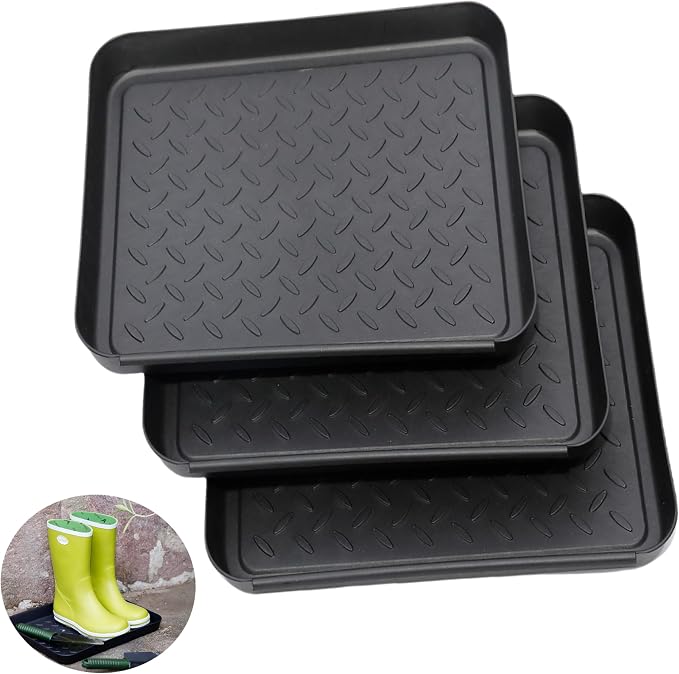 3PCS Waterproof Boot Trays for Indoor/Outdoor Use, Multi-Purpose Shoe ...