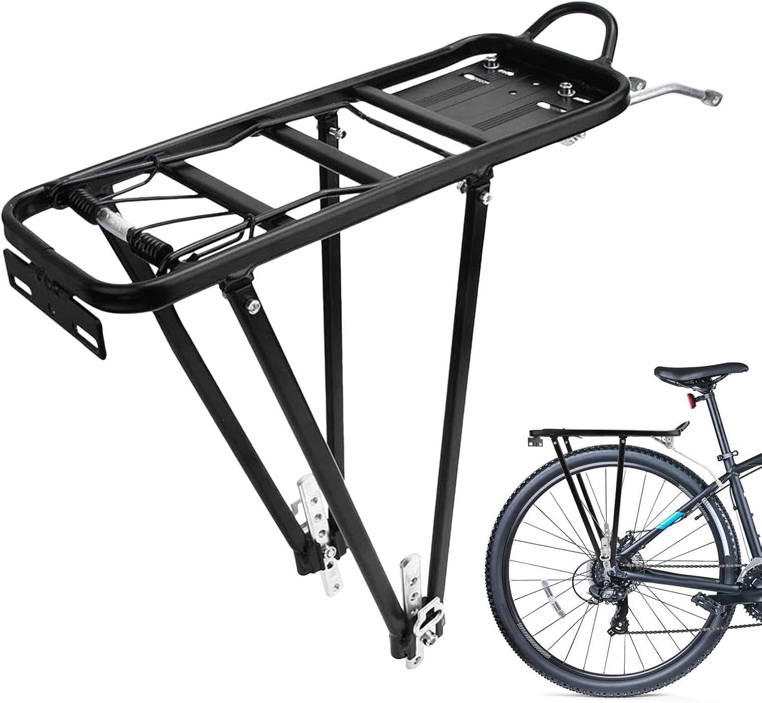 Cycling Rear Carrier Rack - 77lbs Sturdy Pannier Rack,Luggage Carrier ...