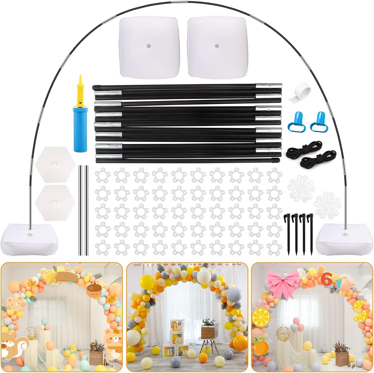 Party Balloon Arch Kit, Kids' Party Balloons Sets,10 Ft Reusable ...